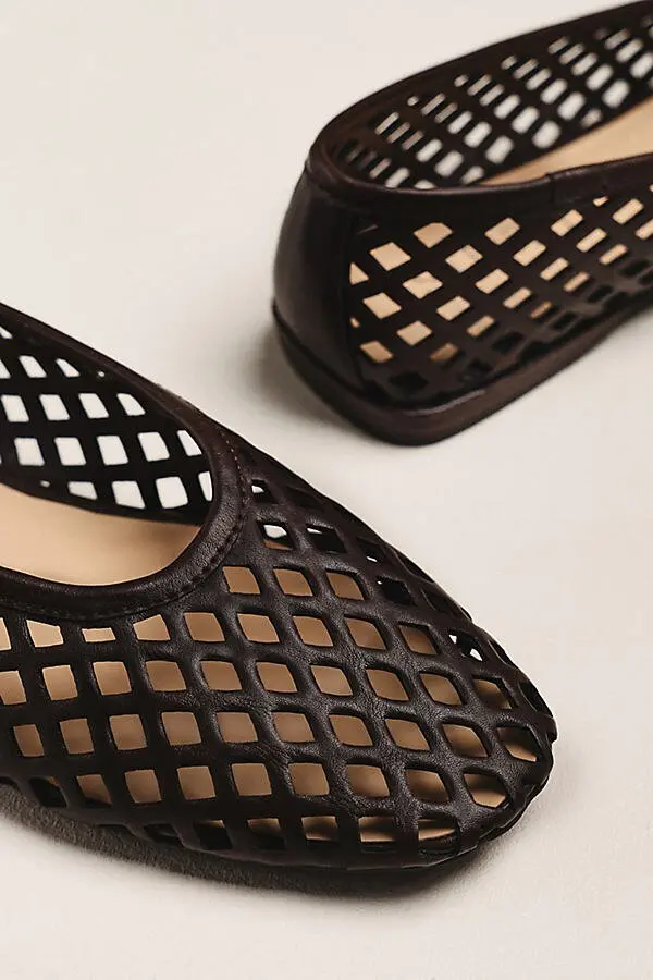 SILENT D Lainy Woven Flats - Dark Brown