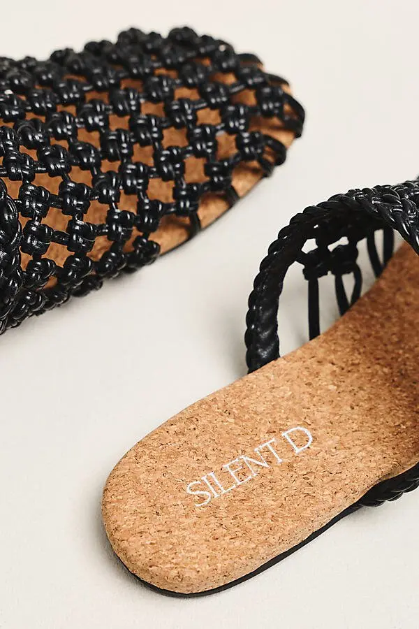 SILENT D Woven Slide Slip-on Sandals