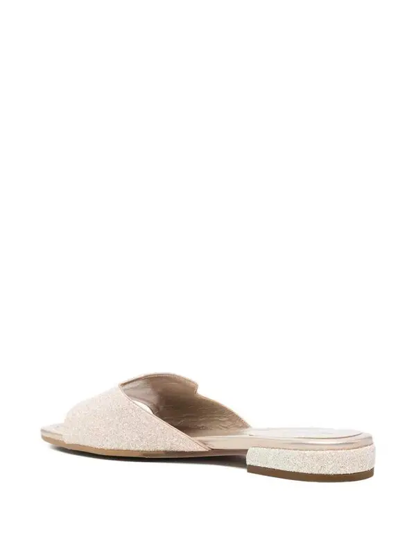 JIMMY CHOO Dina Glitter Flat Sandals