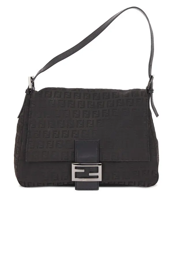 Fendi Zucchino Mama Baguette Shoulder Bag - Brown