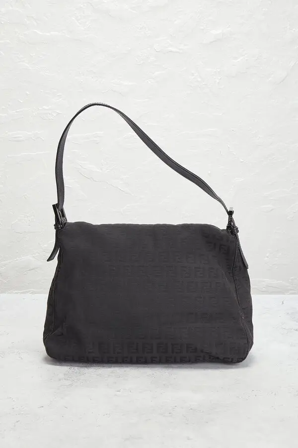 Fendi Zucchino Mama Baguette Shoulder Bag - Brown