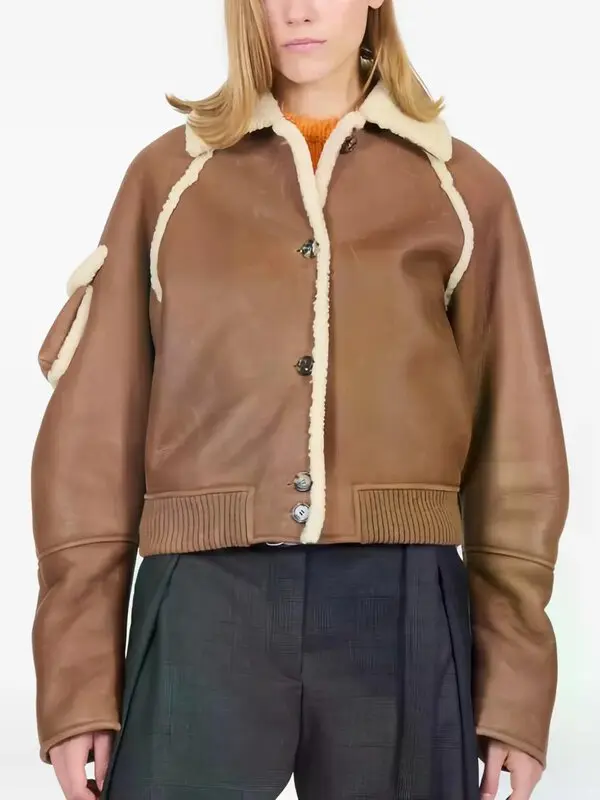 Loewe Shearling-trimmed Bomber Jacket