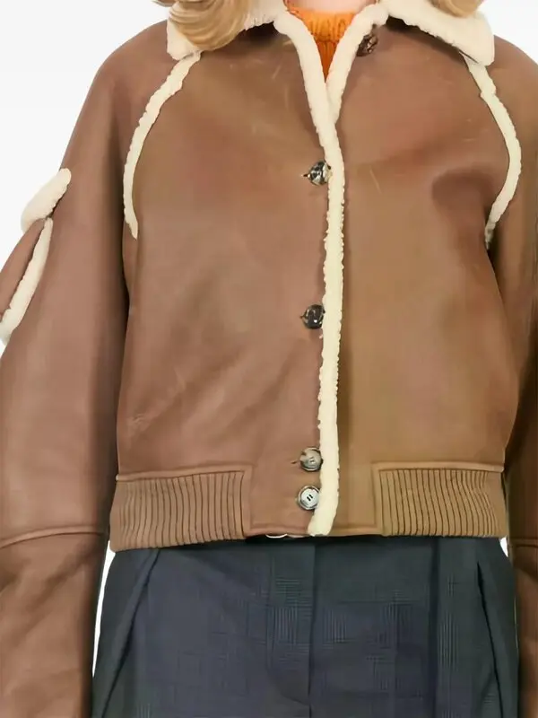 Loewe Shearling-trimmed Bomber Jacket
