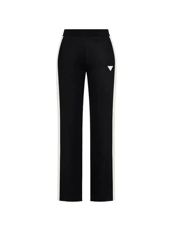 Guess Logo Detail Striped Track Pants - Black