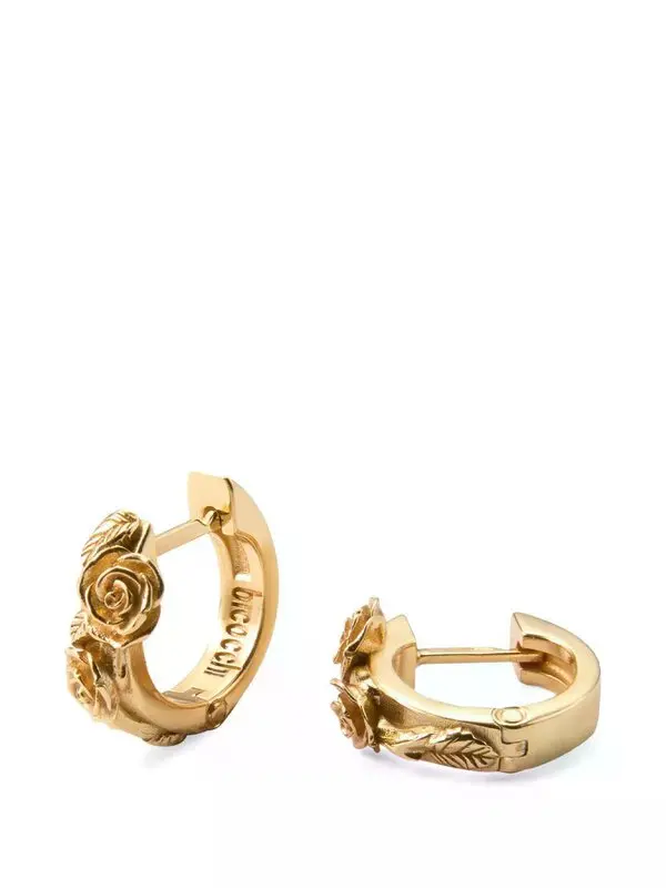 Emanuele Bicocchi Rose Hoop Earrings - Gold