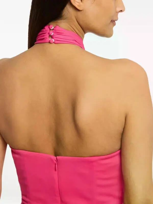 Cinq À Sept Kaily Halterneck Dress - Pink