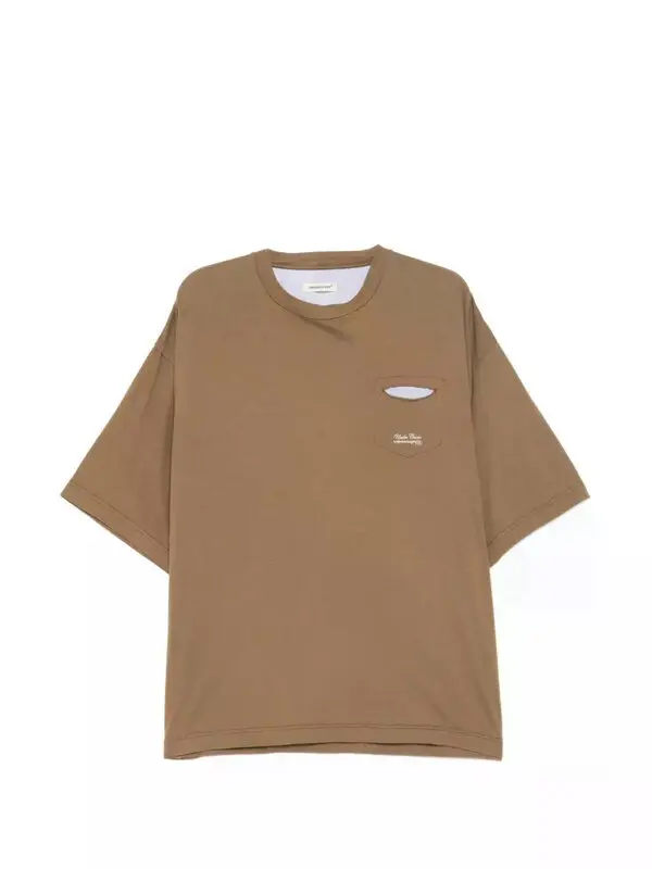 Undercover Panelled T-shirt - Brown