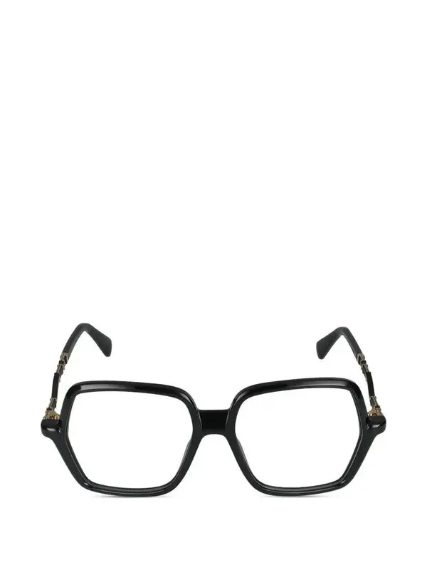 Cazal Octagon Frame Eyeglasses - Black