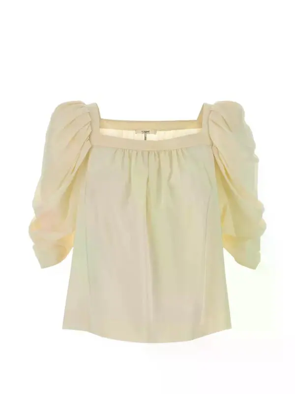 Chloé Puff-sleeve Top - Neutrals