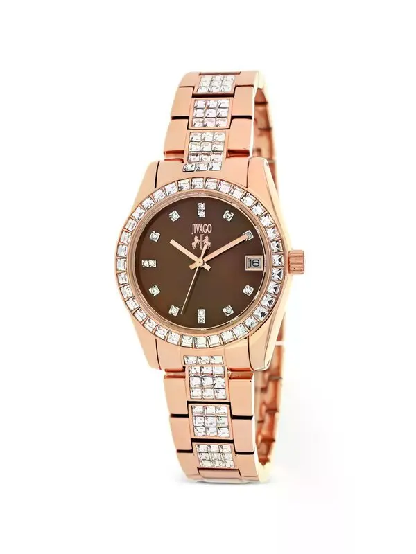 JIVAGO Magnifique Crystal-embellished 30mm Quartz Watch - Brown