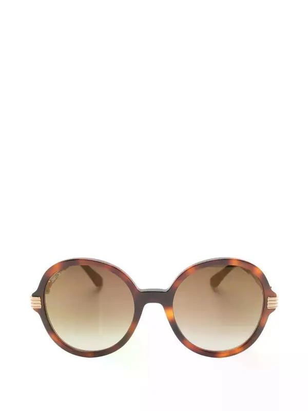 JIMMY CHOO Adria Round-frame Sunglasses - Brown