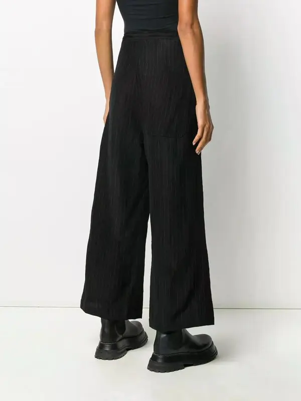 Y’s Pinstripe Wide-leg Trousers