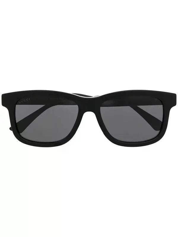 Gucci Web-stripe D-frame Sunglasses - Black