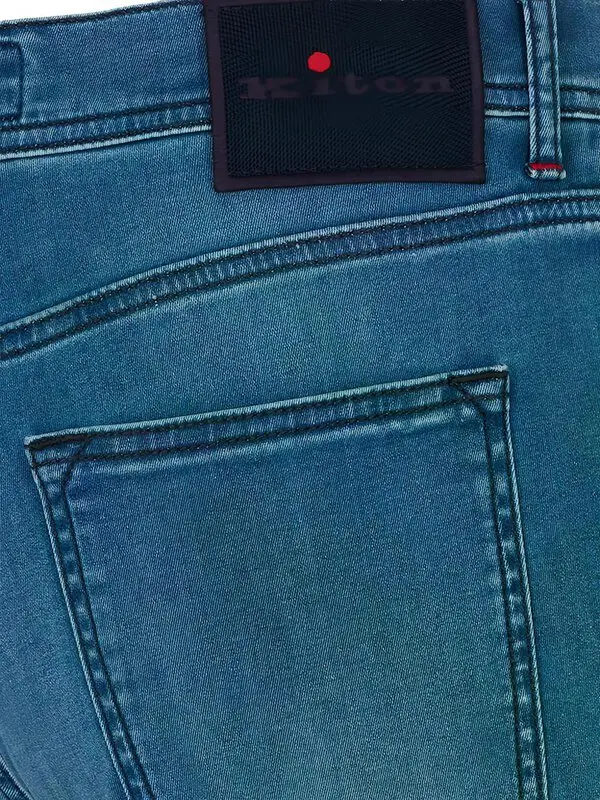 Kiton Faded-effect Slim-fit Jeans