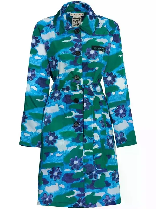 Marni Floral-print Hooded Coat