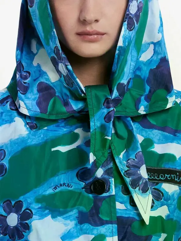 Marni Floral-print Hooded Coat