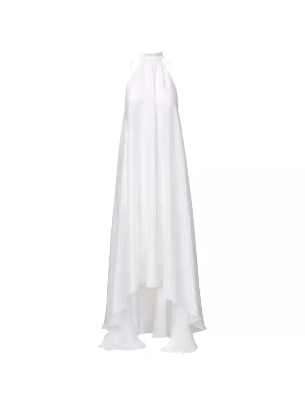 IL VOLO Sheer-paneled High-low Dress
