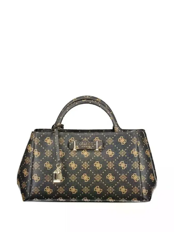 Guess Monogram Print Tote Bag With Logo Plaque