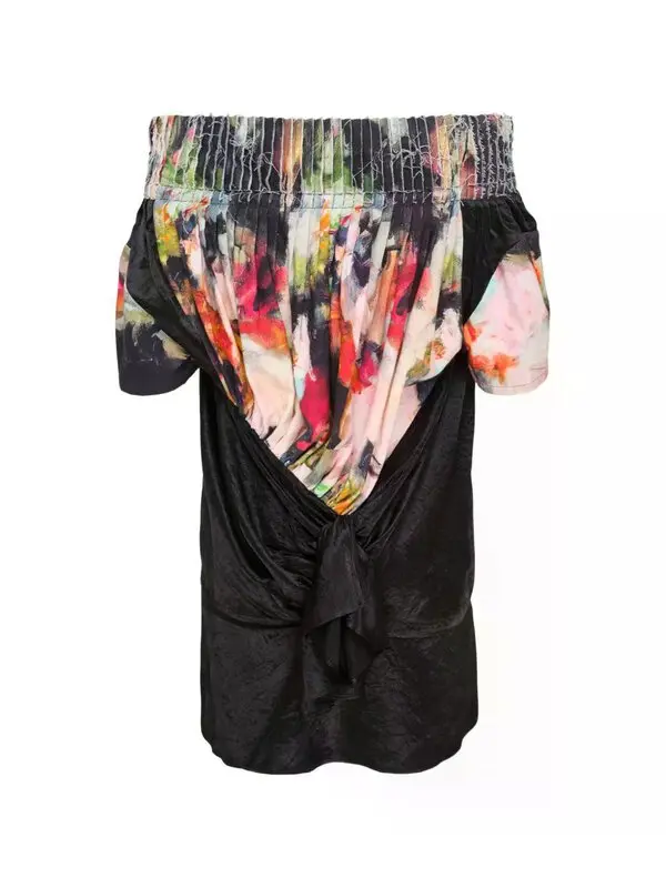 CAROLINE HU Ruched Printed Top