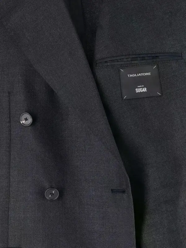 Tagliatore Double-breasted Peak-lapel Blazer - Blue