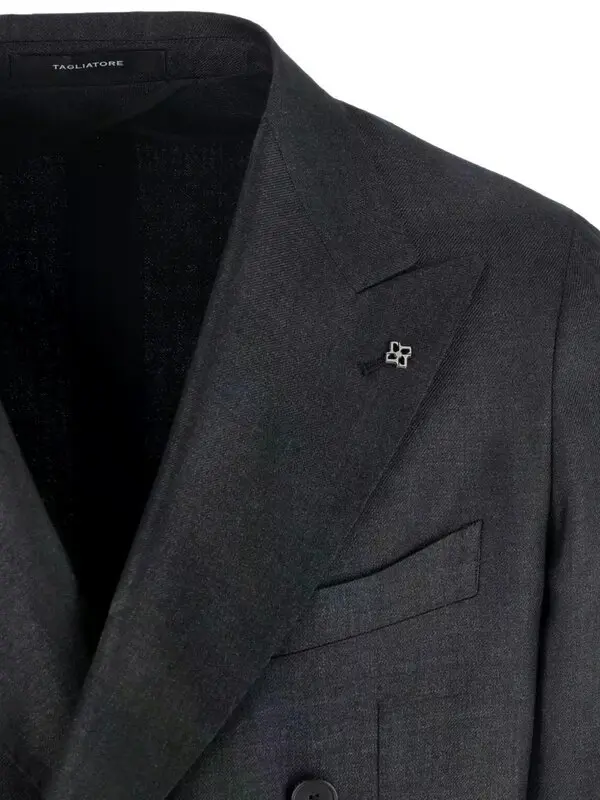 Tagliatore Double-breasted Peak-lapel Blazer - Blue