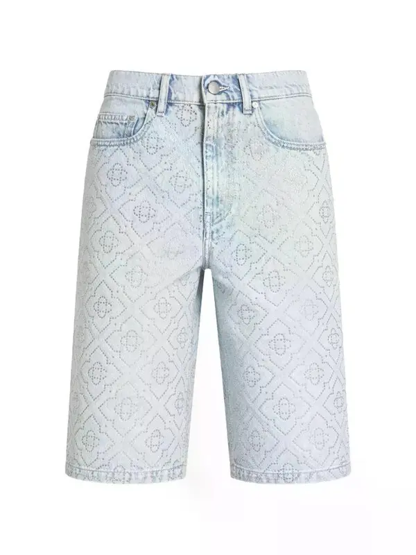 Casablanca Rhinestone-embellished Monogram Shorts
