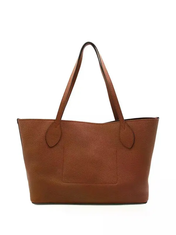 Mulberry Tree Leather Tote Bag - Brown
