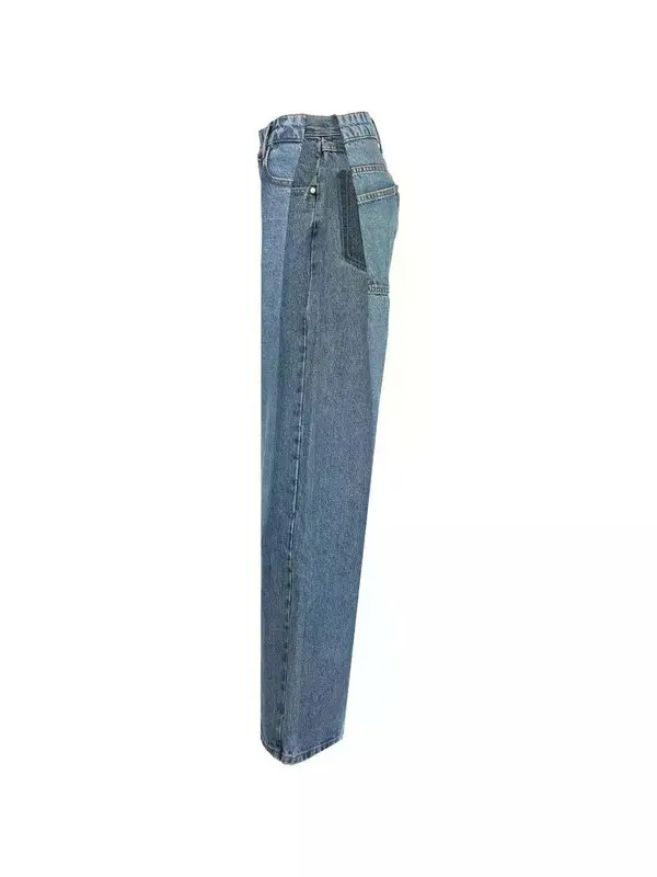 E.L.V. DENIM Freya Panelled Wide Leg Jeans