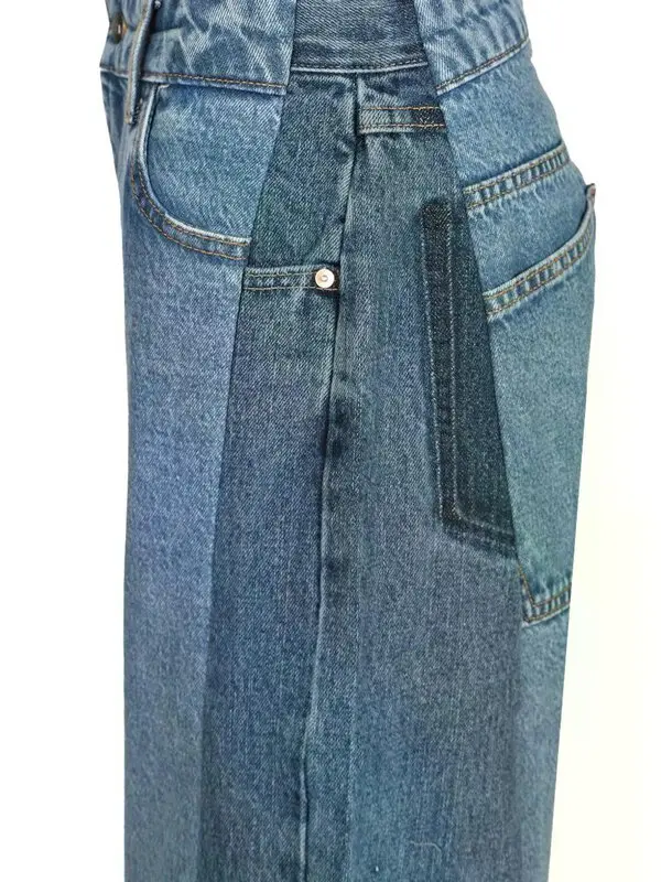 E.L.V. DENIM Freya Panelled Wide Leg Jeans