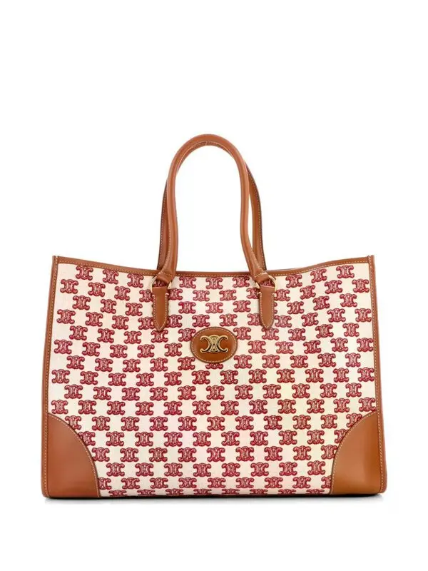 Celine Horizontal Cabas Triomphe Canvas Tote Bag