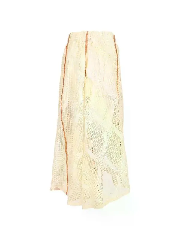 DURAZZI MILANO Net Drawstring Midi Skirt