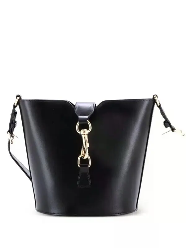 Gucci Jackie Web Leather Bucket Bag