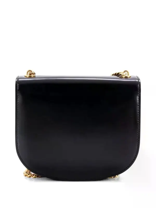 Celine Triomphe Besace Clea Chain Flap Bag - Black