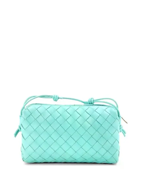 Bottega Veneta Loop Intrecciato Nappa Mini Crossbody Bag - Blue