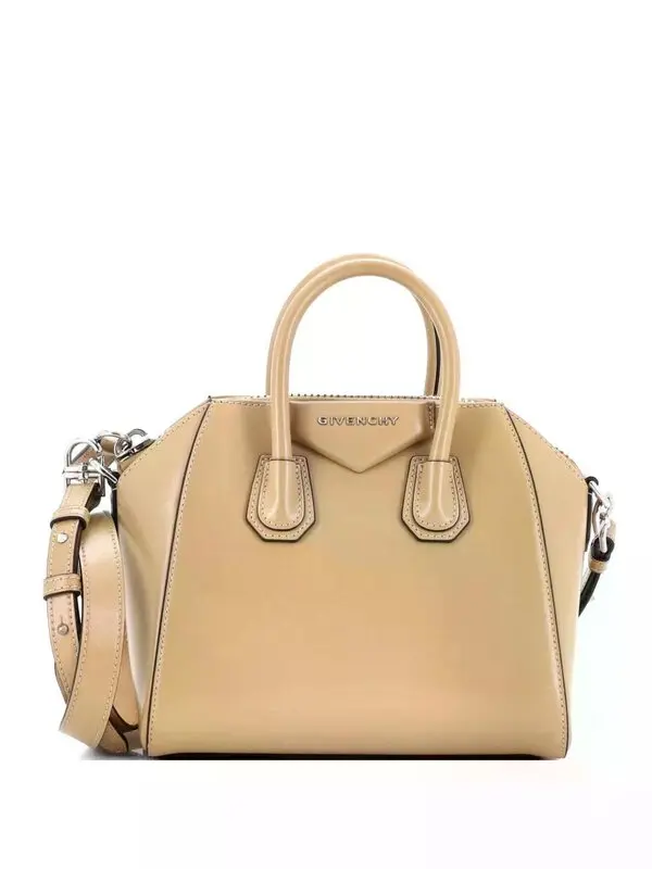 Givenchy Antigona Glazed Leather Mini Satchel - Neutrals