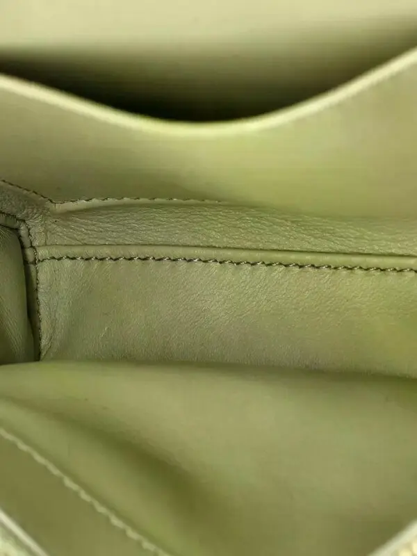 Celine 16 Mini Satchel Smooth Calfskin Top Handle Bag - Green