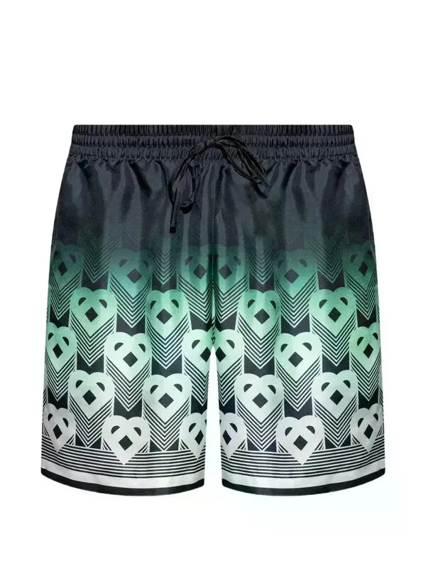 Casablanca Monogram Drawstring Shorts - Black