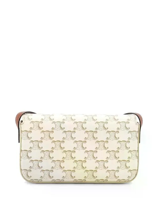 Celine Triomphe East-west Coated Canvas Shoulder Bag - Neutrals