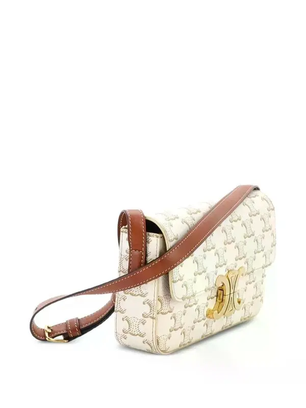 Celine Triomphe East-west Coated Canvas Shoulder Bag - Neutrals