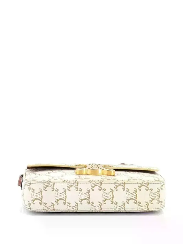 Celine Triomphe East-west Coated Canvas Shoulder Bag - Neutrals