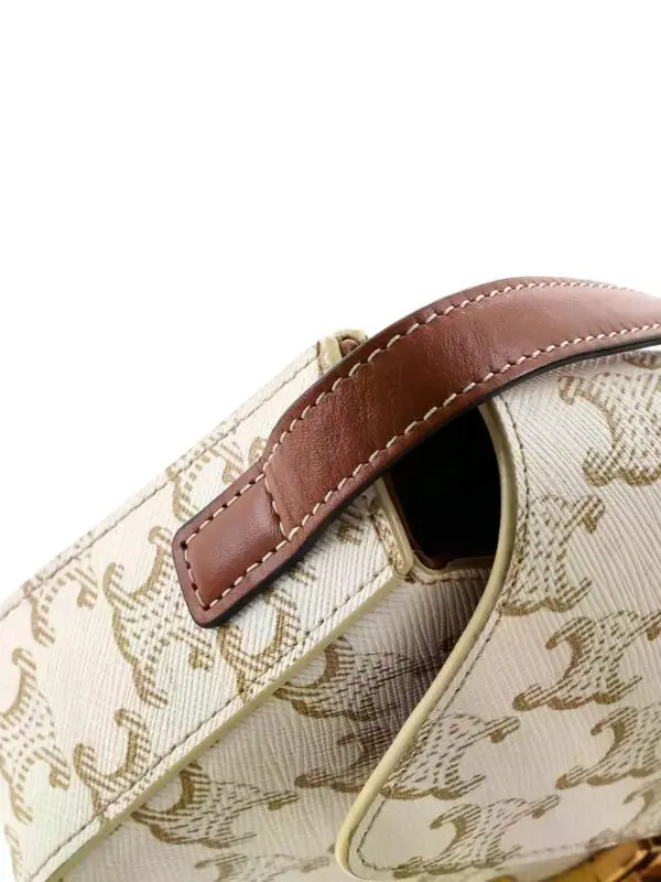 Celine Triomphe East-west Coated Canvas Shoulder Bag - Neutrals