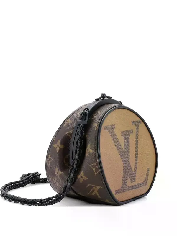 LOUIS VUITTON Boursicot Boite Chapeau Reverse Monogram Giant Shoulder Bag - Brown