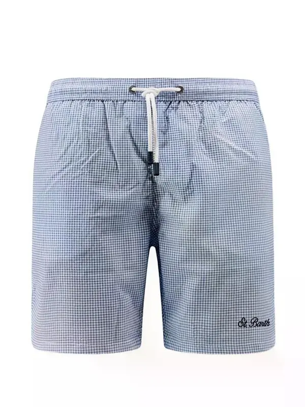 MC2 SAINT BARTH Gingham Check Swim Shorts - Blue