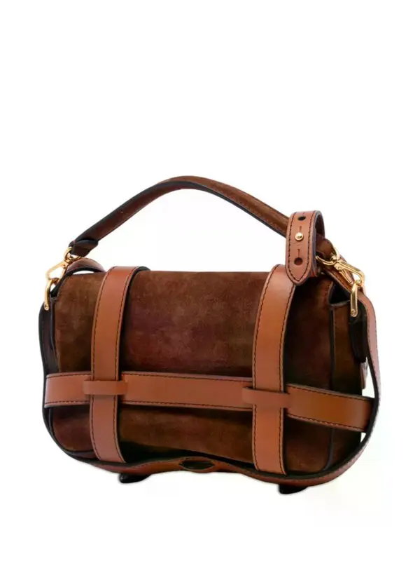 Fendi Mini Suede Cage Baguette Satchel