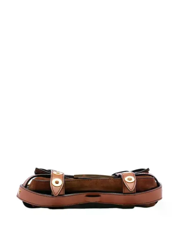 Fendi Mini Suede Cage Baguette Satchel
