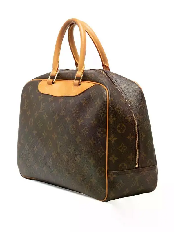 LOUIS VUITTON 2002 Monogram Deauville Handbag - Brown