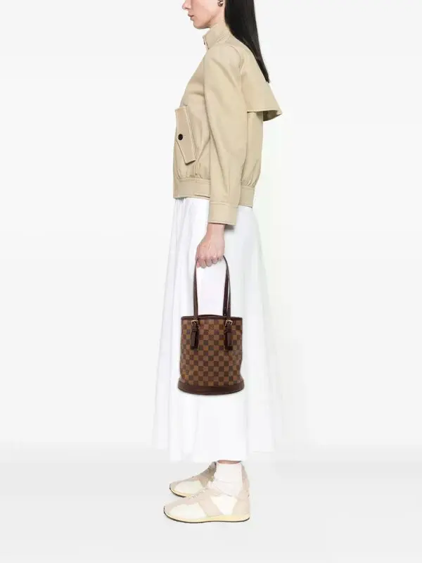 LOUIS VUITTON 1998 Damier Ebene Marais Bucket Bag