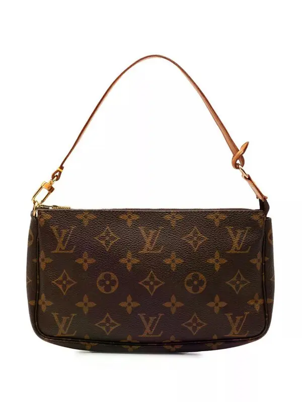 LOUIS VUITTON 1999 Monogram Pochette Accessoires Shoulder Bag - Brown