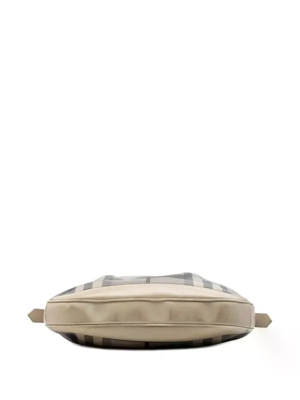 Burberry Smoked Check Coated Canvas Brooklyn Hobo Bag - Neutrals