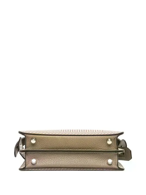 Fendi Small Zucca Leather Peekaboo Iseeu Satchel - Brown